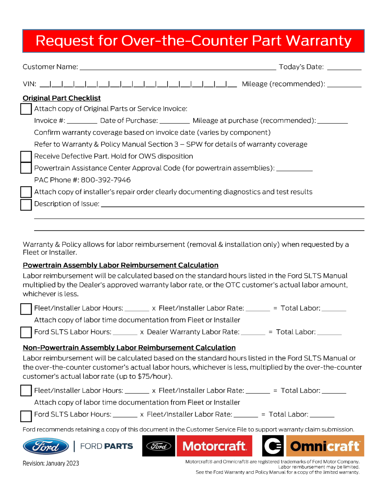 Warranty Statements | FBParts